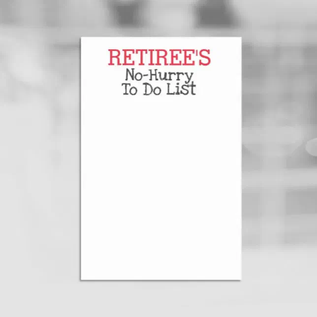Retiree's humorous To do list Post-it Notes | Zazzle