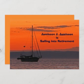 Retirement Announcement Sailing into retirement | Zazzle