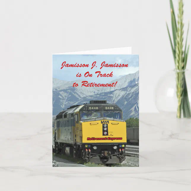 Retirement Announcement, Yellow Train Announcement | Zazzle
