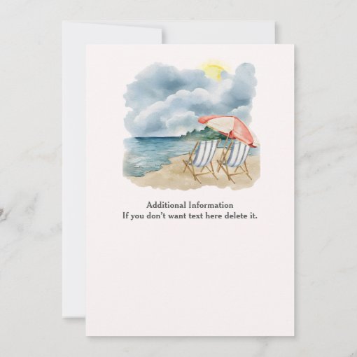 Retirement Beach Chair Themed Party Invitation | Zazzle