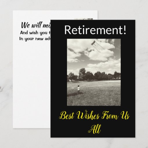 Retirement! Best Wishes From All Happy Adventure | Zazzle