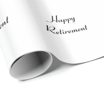 Retirement, black & white gift wrap. wrapping paper | Zazzle