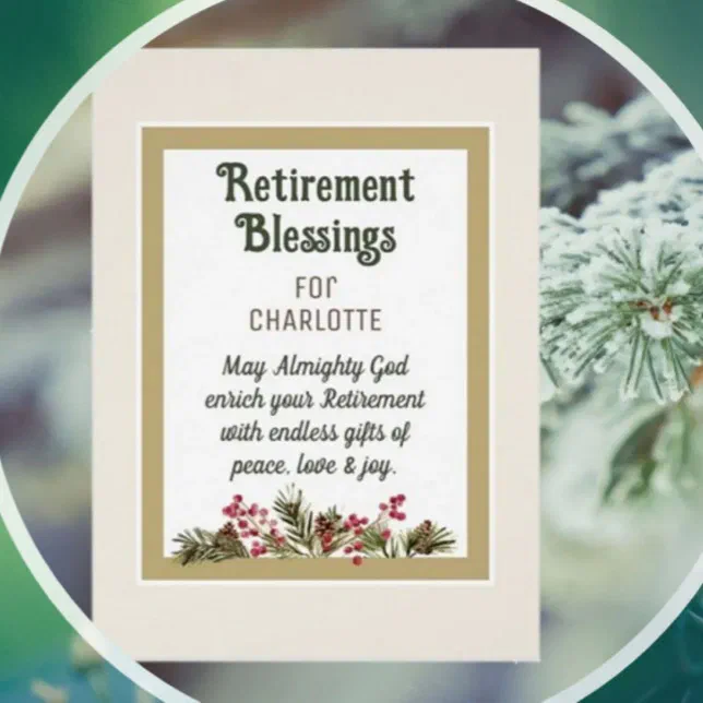 Retirement Blessings for Friend Card | Zazzle