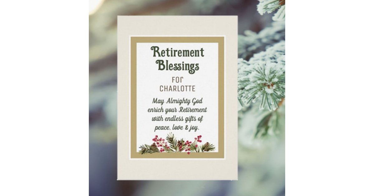 Retirement Blessings for Friend Card | Zazzle