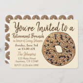 Retirement Breakfast Brunch Everything Bagel Invitation | Zazzle