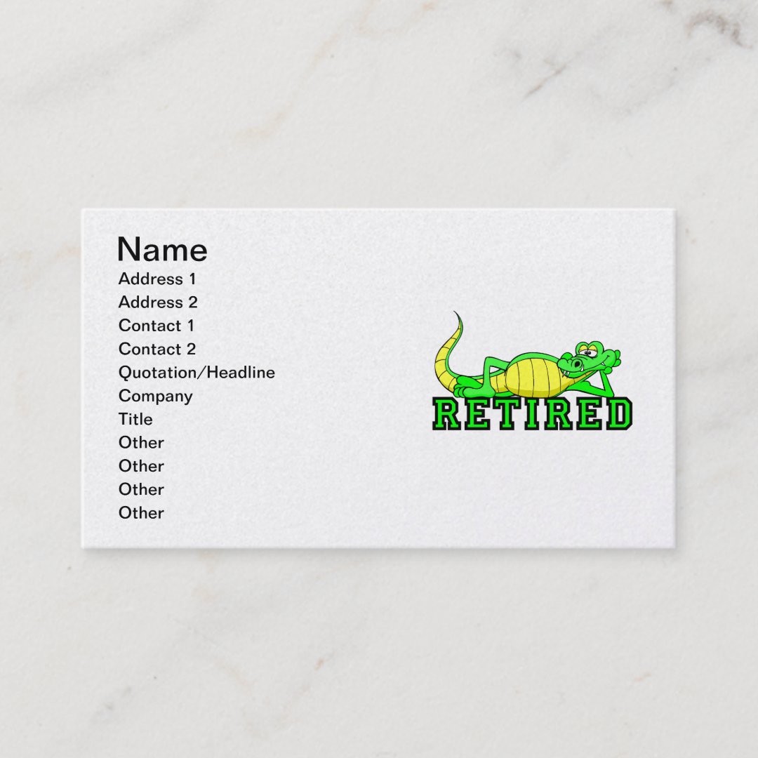 retirement business card | Zazzle