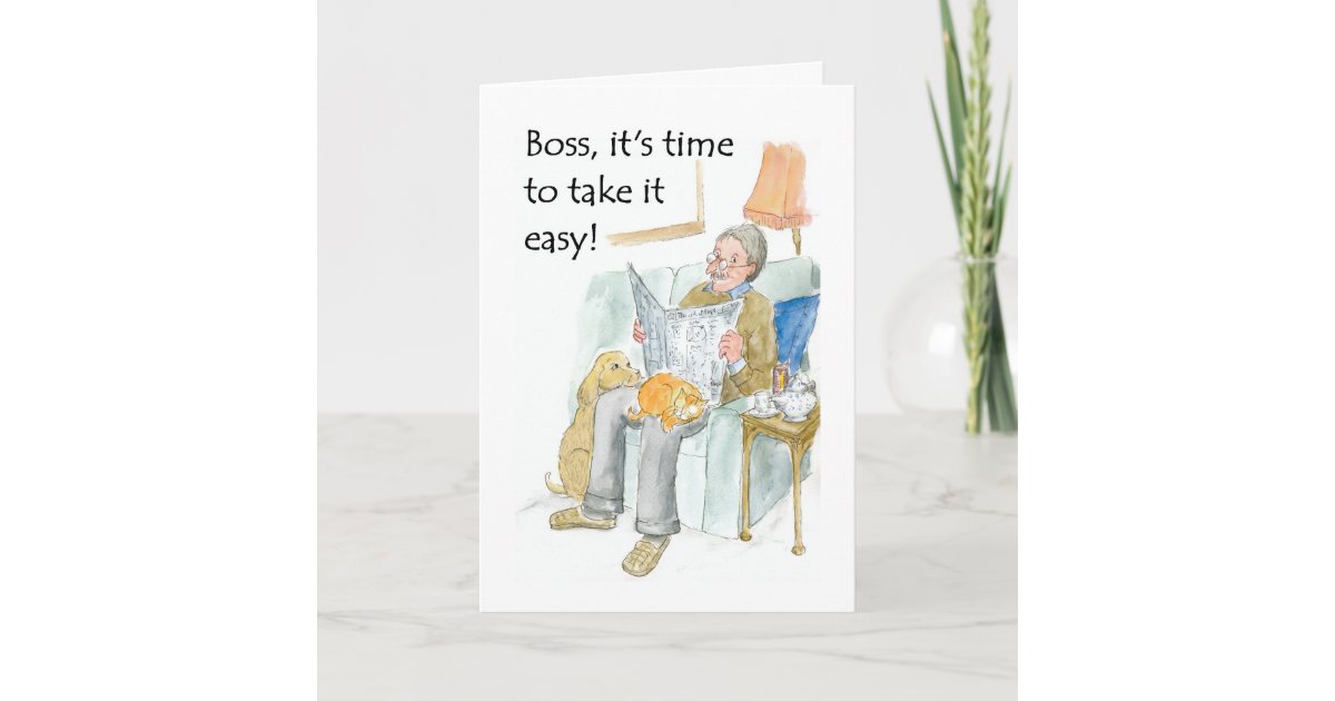 Retirement Card for a Boss | Zazzle.com