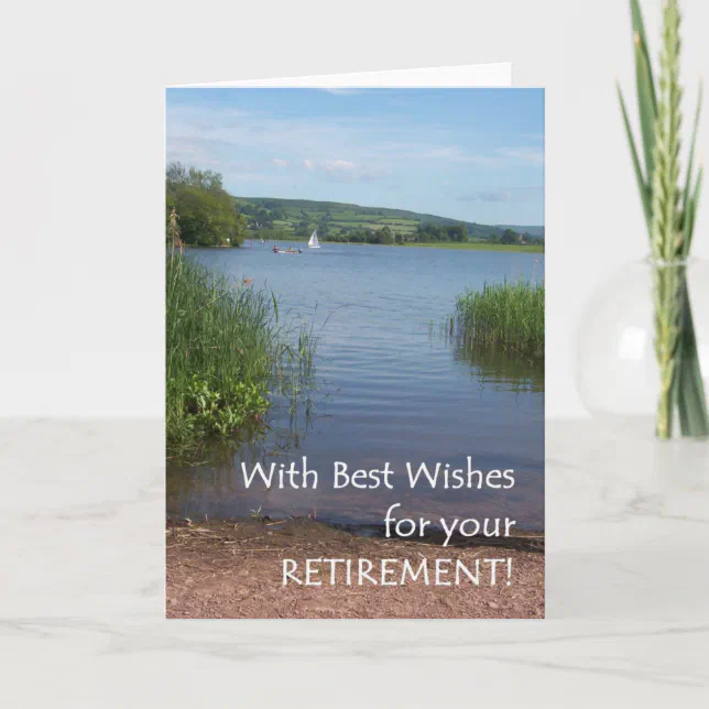 Retirement Card - Sailing on Lake | Zazzle