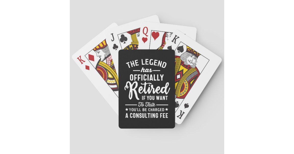 retirement Classic Playing Cards | Zazzle