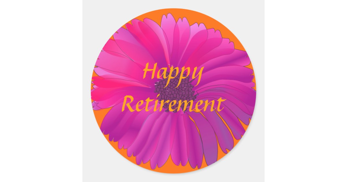 Retirement: Colorful Retirement Sticker | Zazzle
