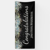 Retirement Congratulations Glitter Confetti Banner | Zazzle