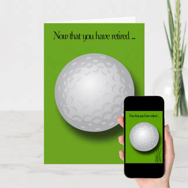 Retirement Congratulations-Golf Ball Card | Zazzle