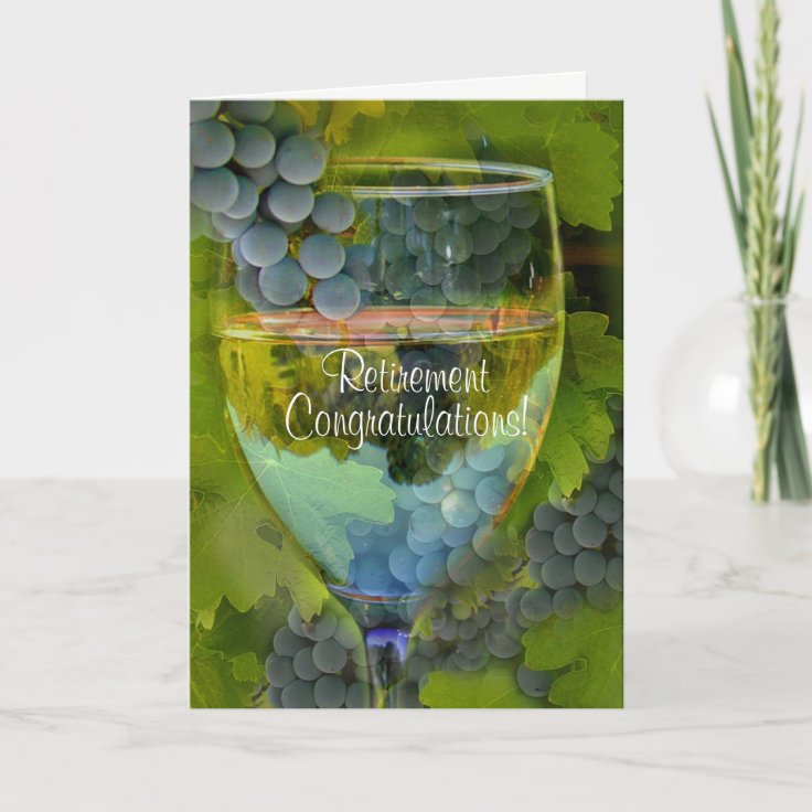 Retirement Congratulations Wine Humor Card | Zazzle