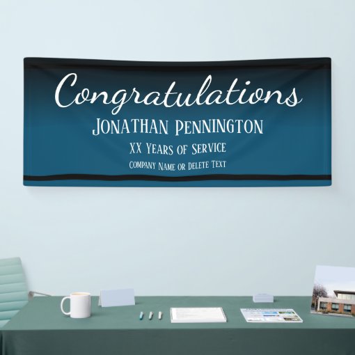 Retirement Congratulations Years of Service Banner | Zazzle