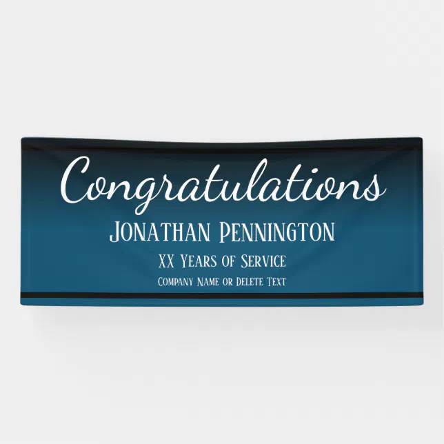 Retirement Congratulations Years of Service Banner | Zazzle