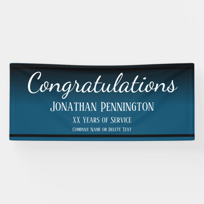 Retirement Congratulations Years of Service Banner | Zazzle.com
