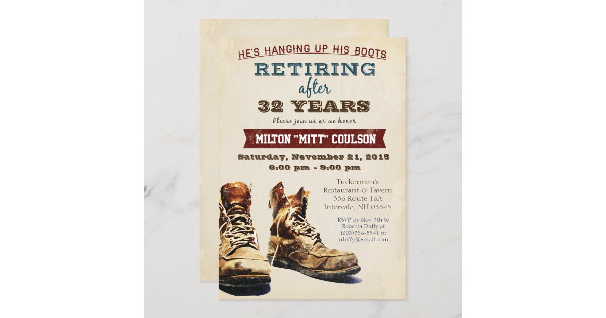 Retirement Construction Military Invitation | Zazzle