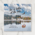 Retirement fishing at the lake watercolor favor tags | Zazzle