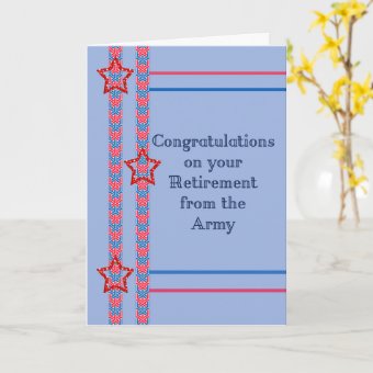 Retirement from the Army Congratulations Card | Zazzle