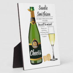 retirement gift for boss, employee, long service plaque | Zazzle