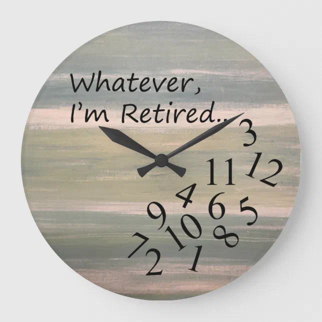 Retirement Gift Funny Clock with Jumbled Numbers | Zazzle