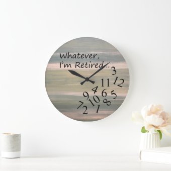 Retirement Gift Funny Clock with Jumbled Numbers | Zazzle