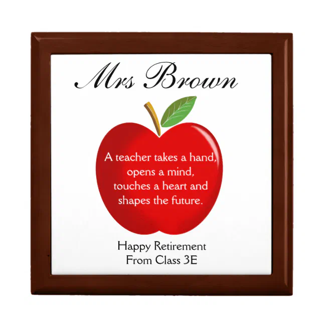 Retirement gift Thank you Teacher leaving trinket Gift Box | Zazzle