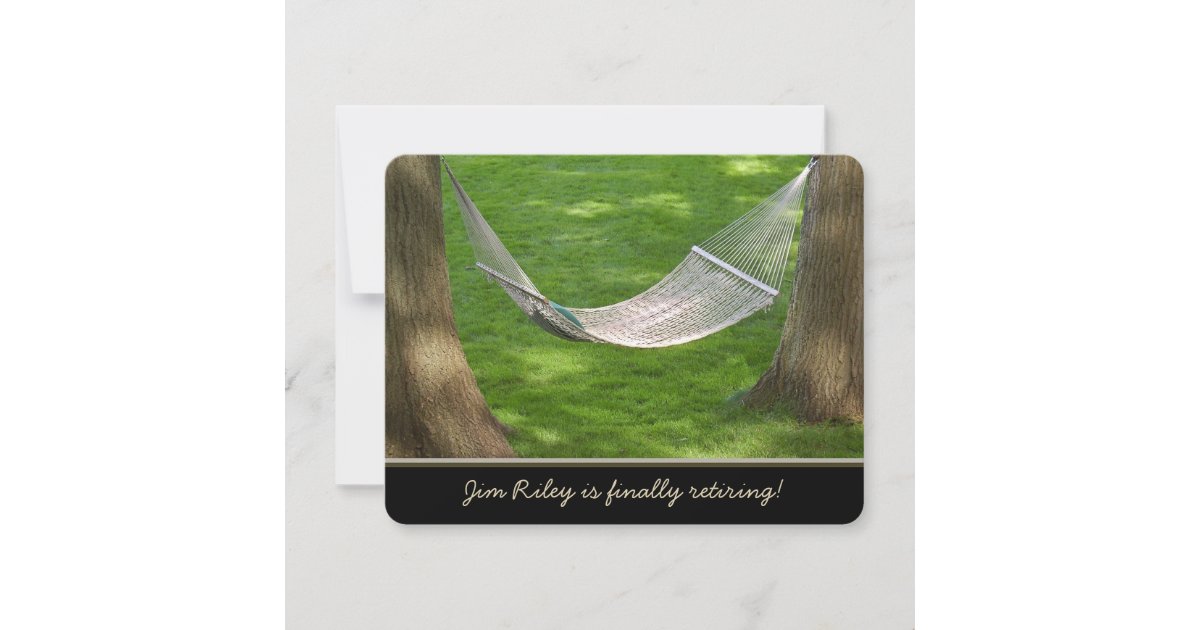 Retirement Hammock Invitation | Zazzle