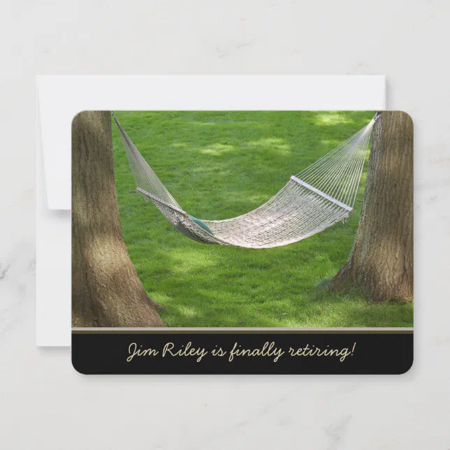 Retirement Hammock Invitation | Zazzle