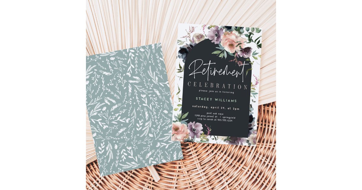Retirement Invitation for Women, Editable Template | Zazzle