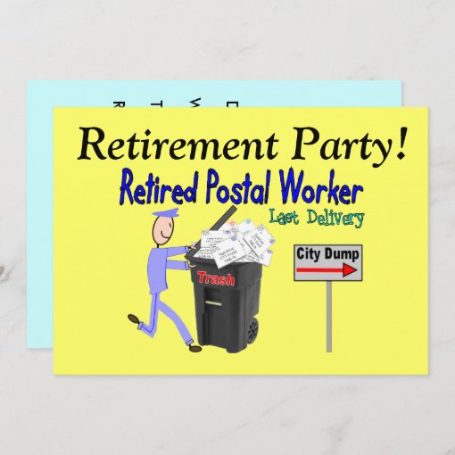 Retirement Invitations-Postal Worker Invitation | Zazzle