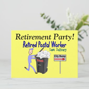 Retirement Invitations-Postal Worker Invitation | Zazzle