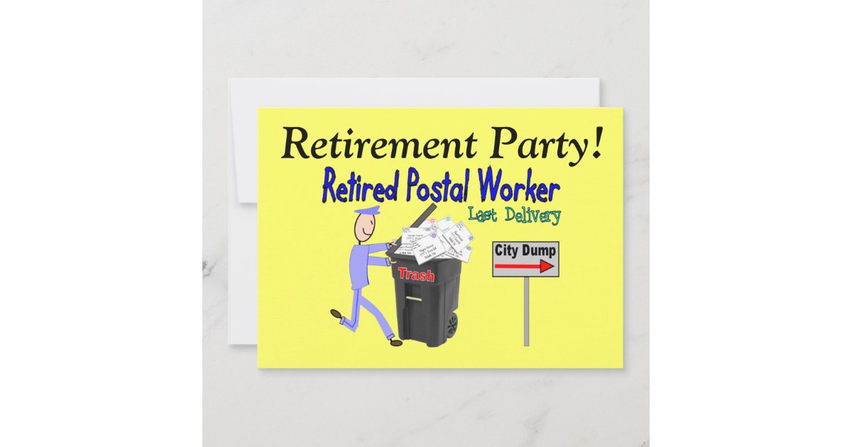 Retirement Invitations-Postal Worker Invitation | Zazzle