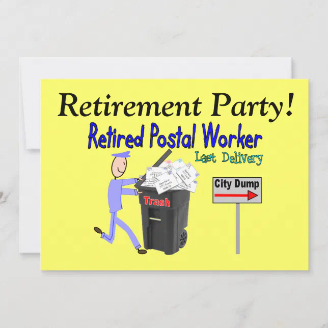 Retirement Invitations-Postal Worker Invitation | Zazzle