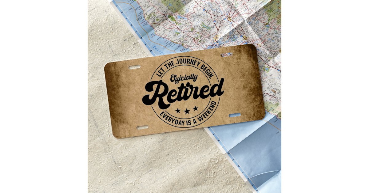 Retirement License Plate | Zazzle