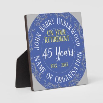 Retirement & Long Service Award Plaque | Zazzle