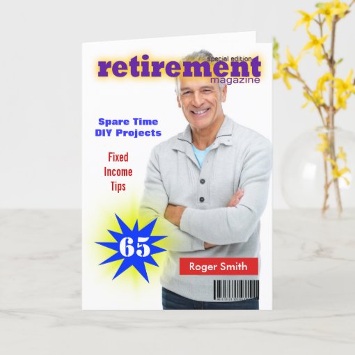 Retirement Magazine Cover Card | Zazzle