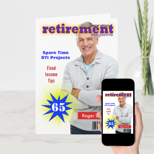 Retirement Magazine Cover Card | Zazzle