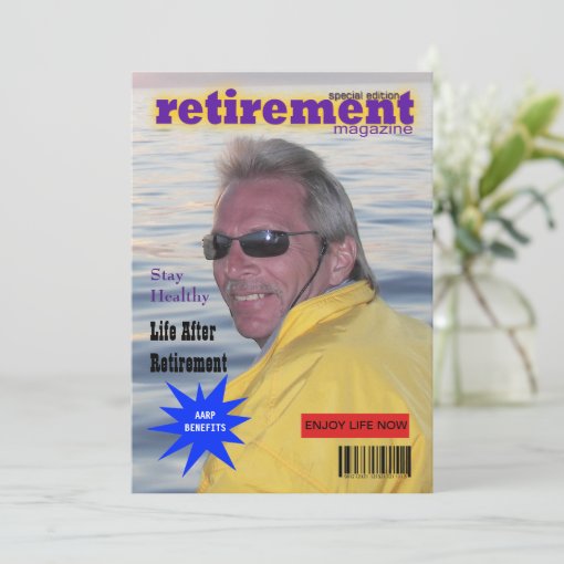 Retirement Magazine Cover Invitation | Zazzle