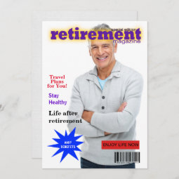 Retirement Magazine Cover Invitation | Zazzle