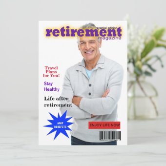 Retirement Magazine Cover Invitation | Zazzle