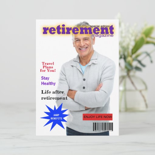 Retirement Magazine Cover Invitation | Zazzle