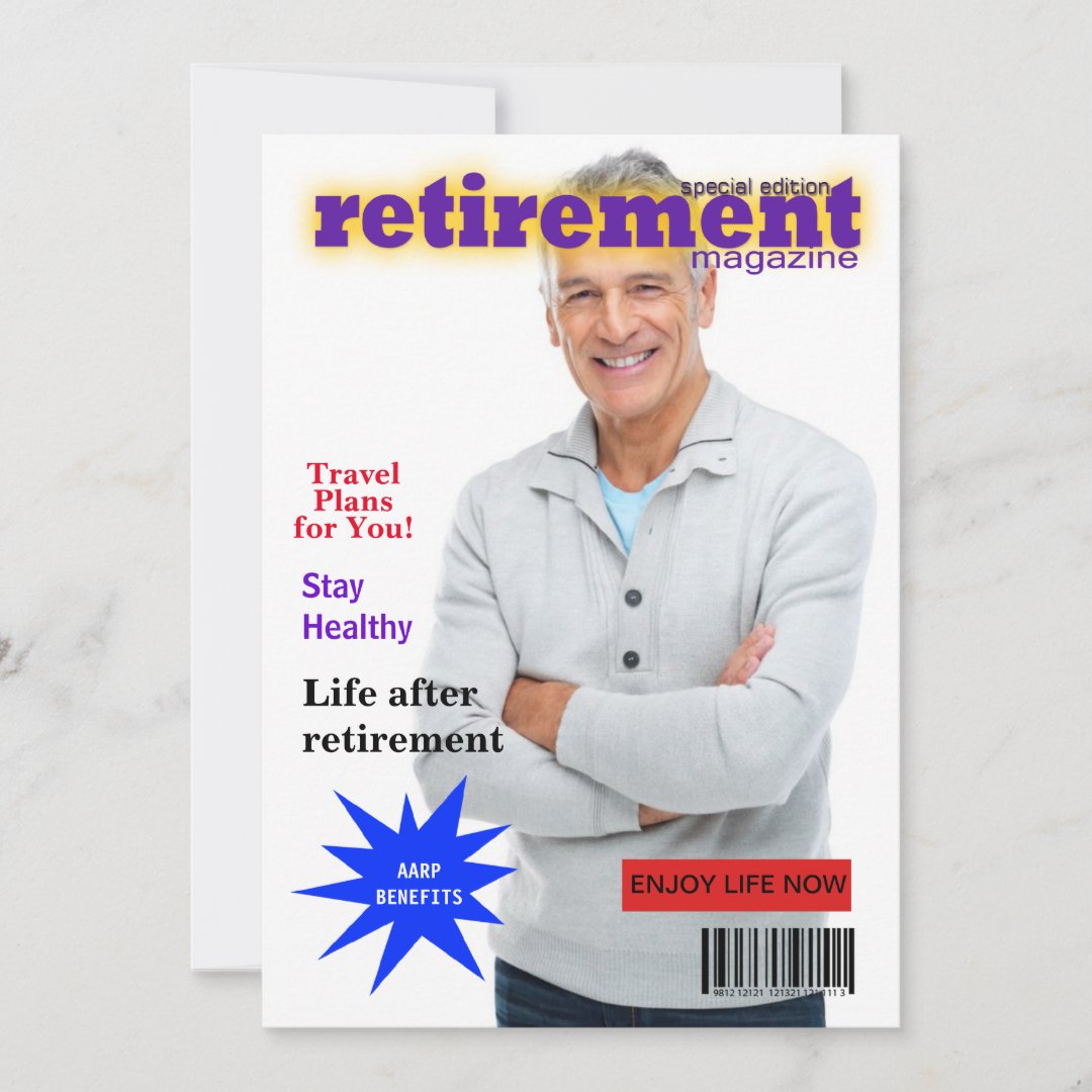 Retirement Magazine Cover Invitation | Zazzle