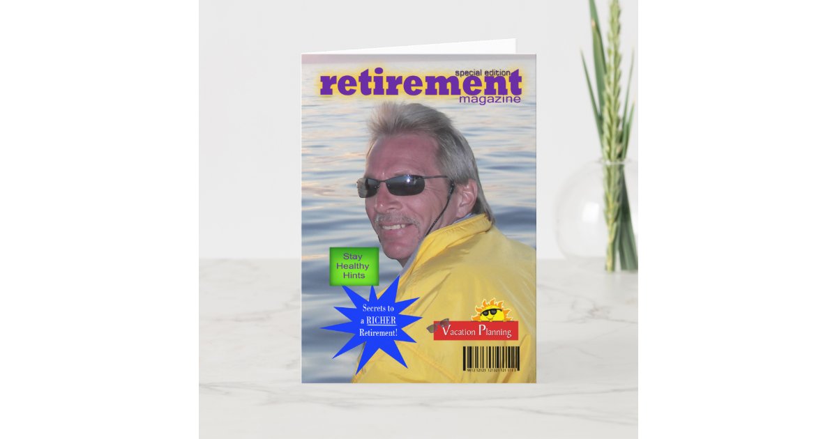 Retirement Magazine Photo Card | Zazzle.com