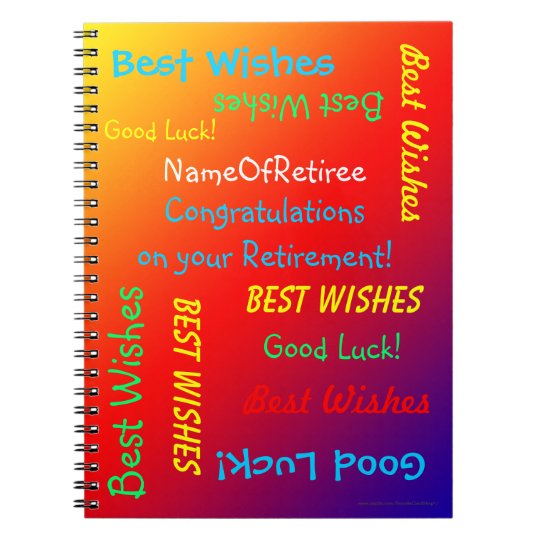 Retirement Memory Book Vivid Rainbow Notebook Zazzle