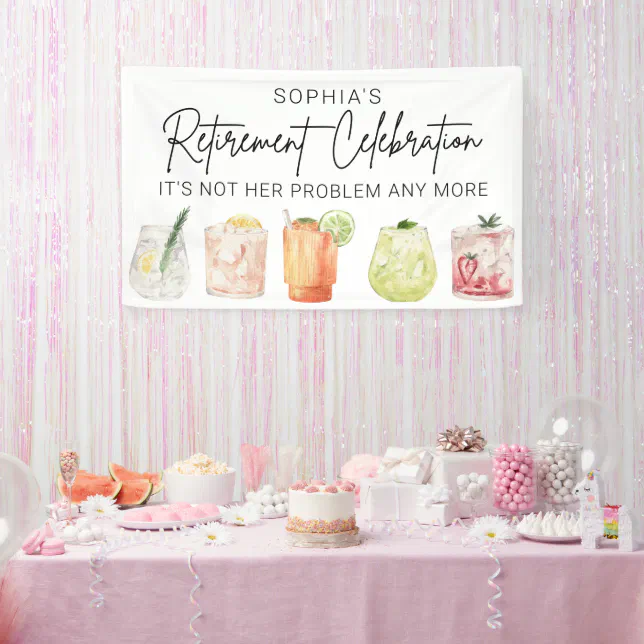 Retirement Party Banner, Funny Retirement Party Banner | Zazzle