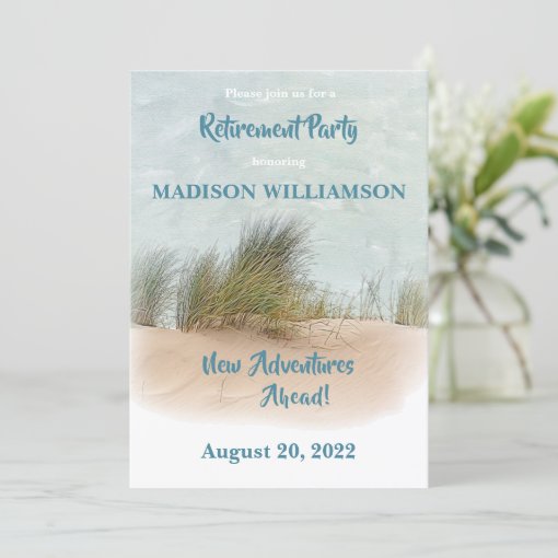 Retirement Party Beach Theme Invitation | Zazzle