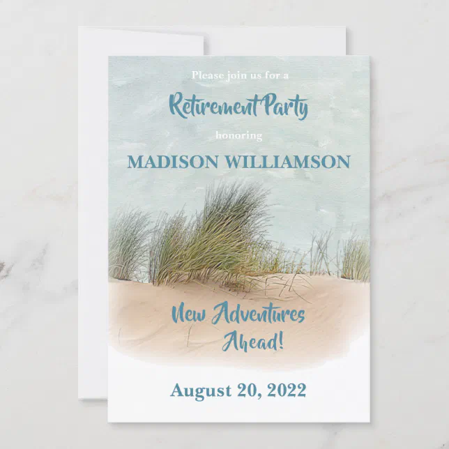 Retirement Party Beach Theme Invitation | Zazzle