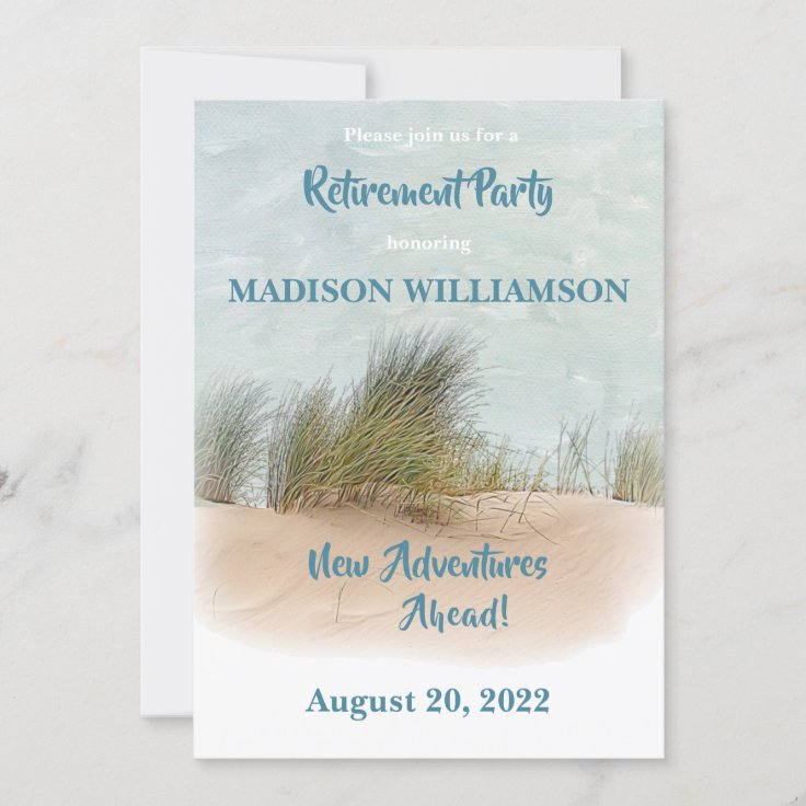 Retirement Party Beach Theme Invitation | Zazzle