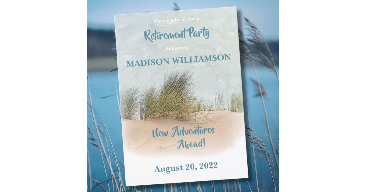 Retirement Party Beach Theme Invitation | Zazzle